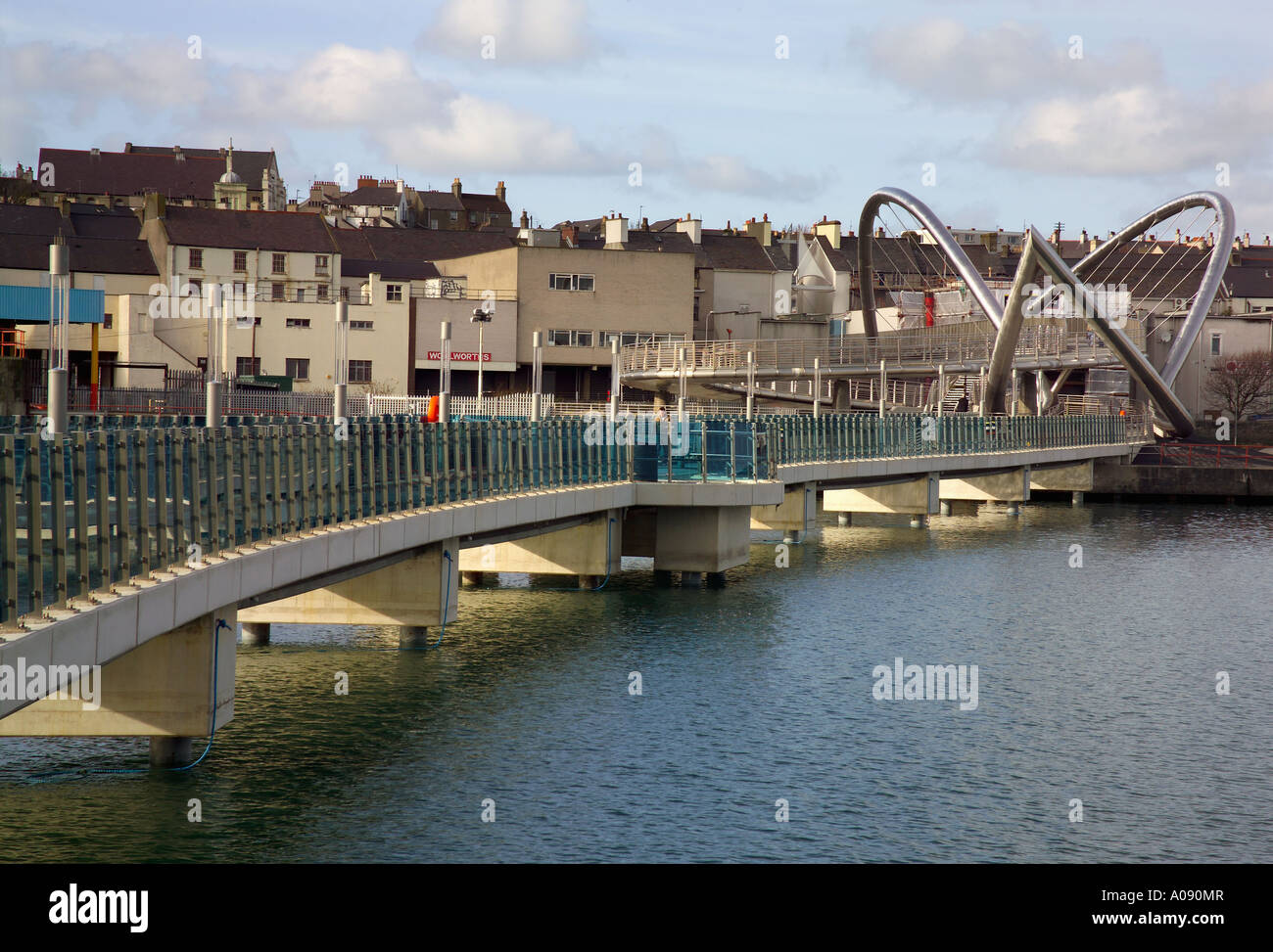 Celtic Gateway Bridge Holyhead Anglesey North West Wales Stock Photo ...