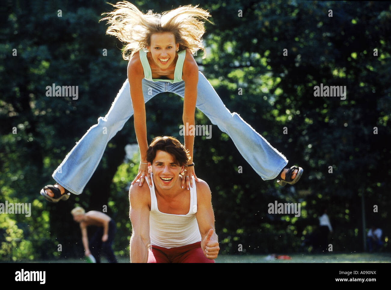 Leapfrog over person hi-res stock photography and images - Alamy