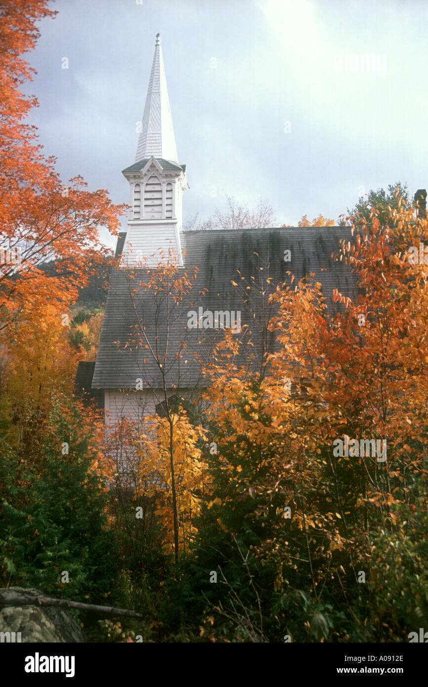 Country church and Autumn trees Stock Photo - Alamy