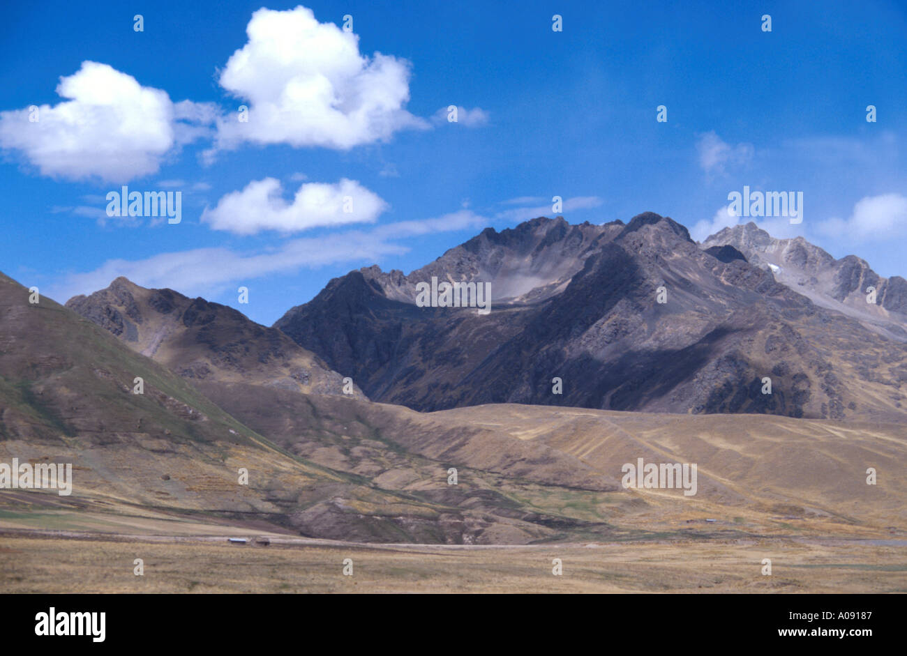 Mountain Range in the Meseta de Colleo Region of Peru Between Arequipa ...