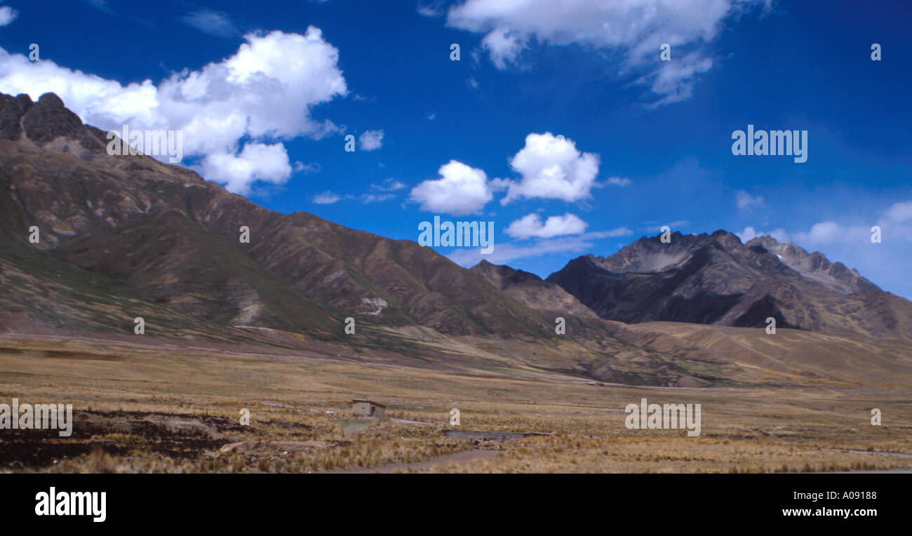 Mountain Range in the Meseta de Colleo Region of Peru Between Arequipa ...