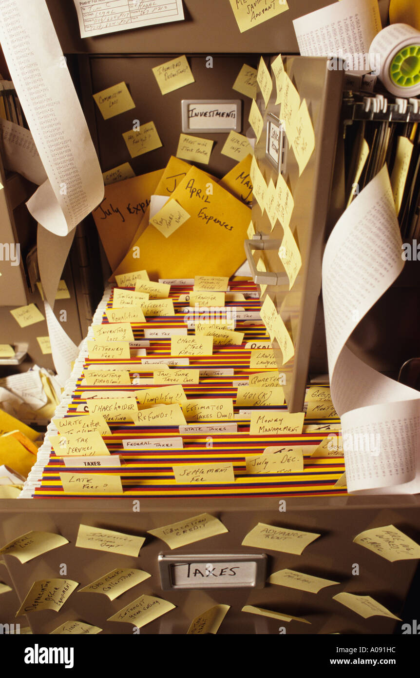 Small Business overload tax time pressure out of control filing system ...