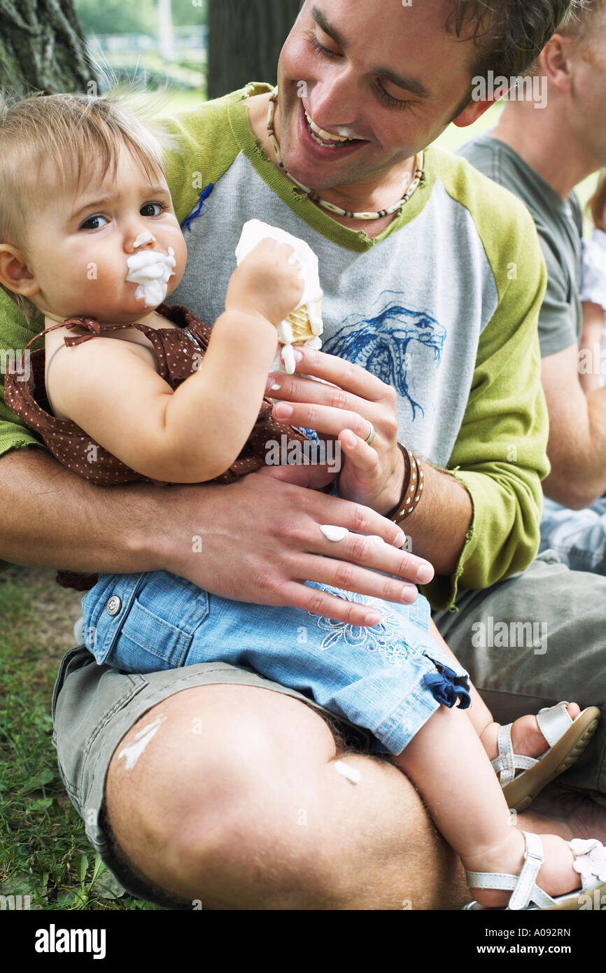 Toddler ice cream cone mess hi-res stock photography and images - Alamy