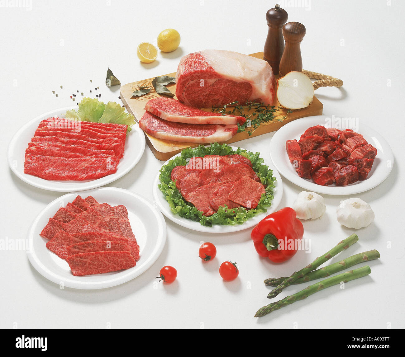 Assorted Cuts of Beef Stock Photo - Alamy