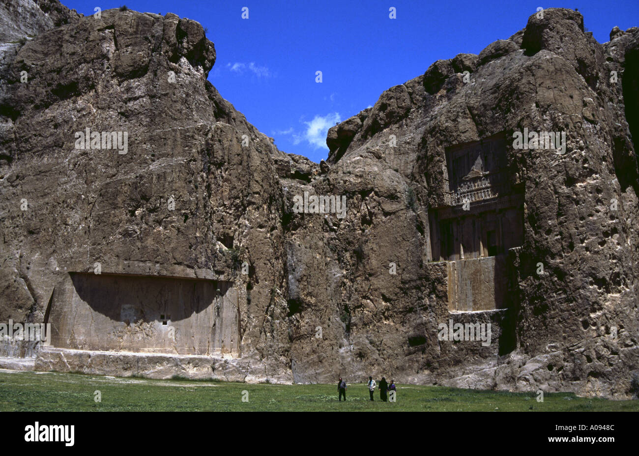 Iran Naqsh e Rostam tomb reliefs of the archaemenian king Xerxes I ...