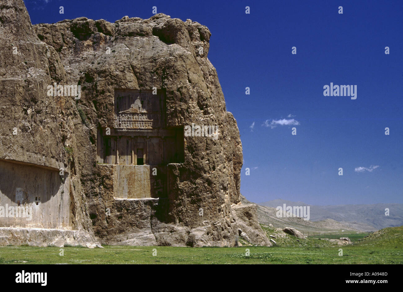 Iran Naqsh e Rostam tomb of the archaemenian king Xerxes I stone relief ...