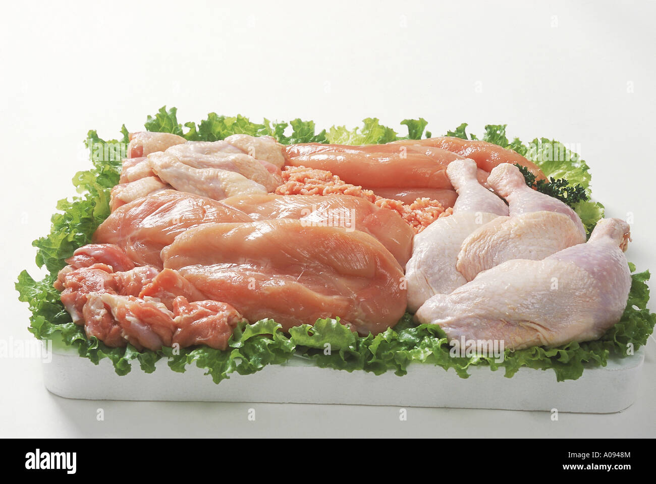 Assorted Cuts of Chicken Stock Photo - Alamy