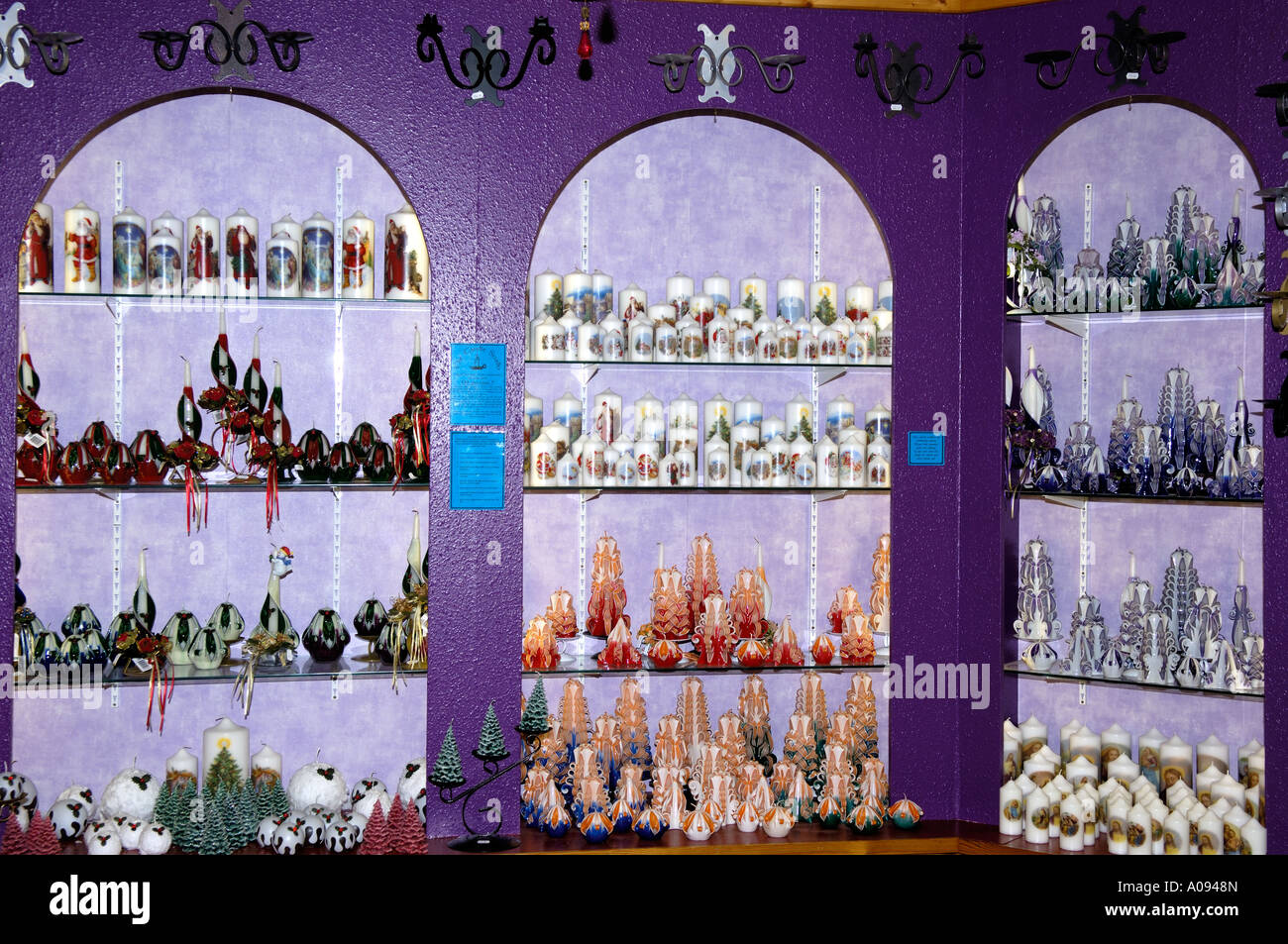 Display Inside the Candle Studio Corris Craft Centre North West Wales ...