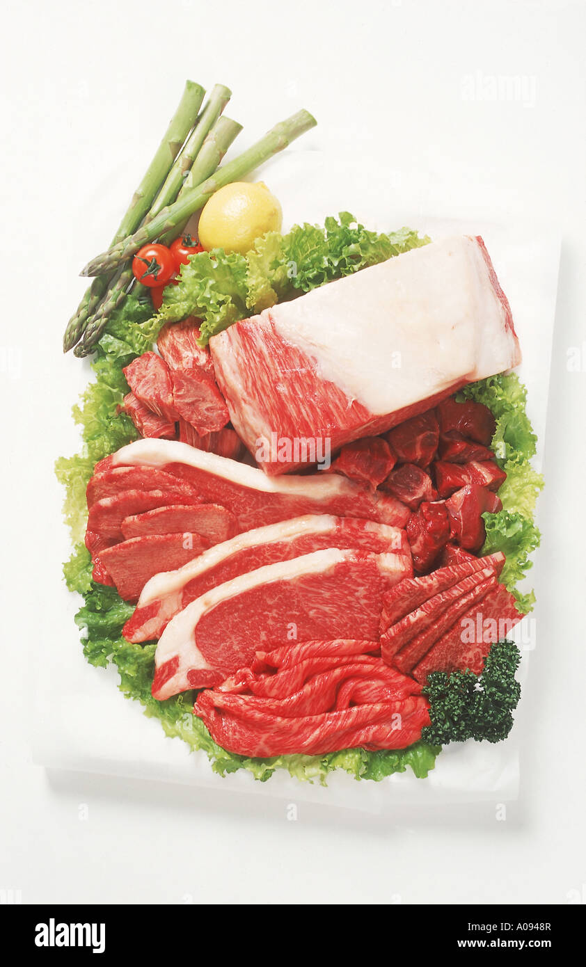 Assorted Cuts of Beef Stock Photo - Alamy