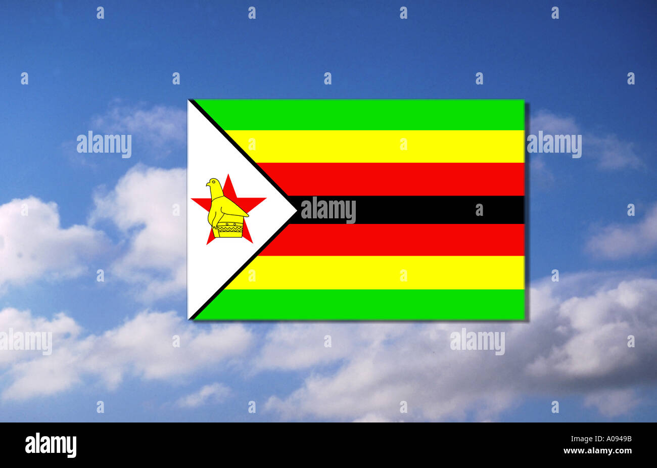 Zimbabwe flag hi-res stock photography and images - Alamy