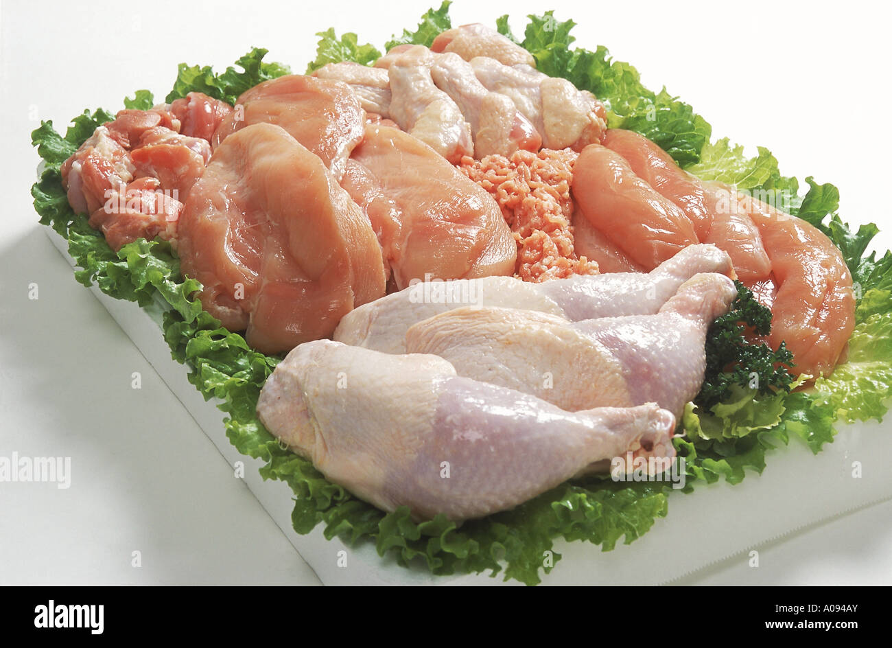 Assorted Cuts of Chicken Stock Photo - Alamy