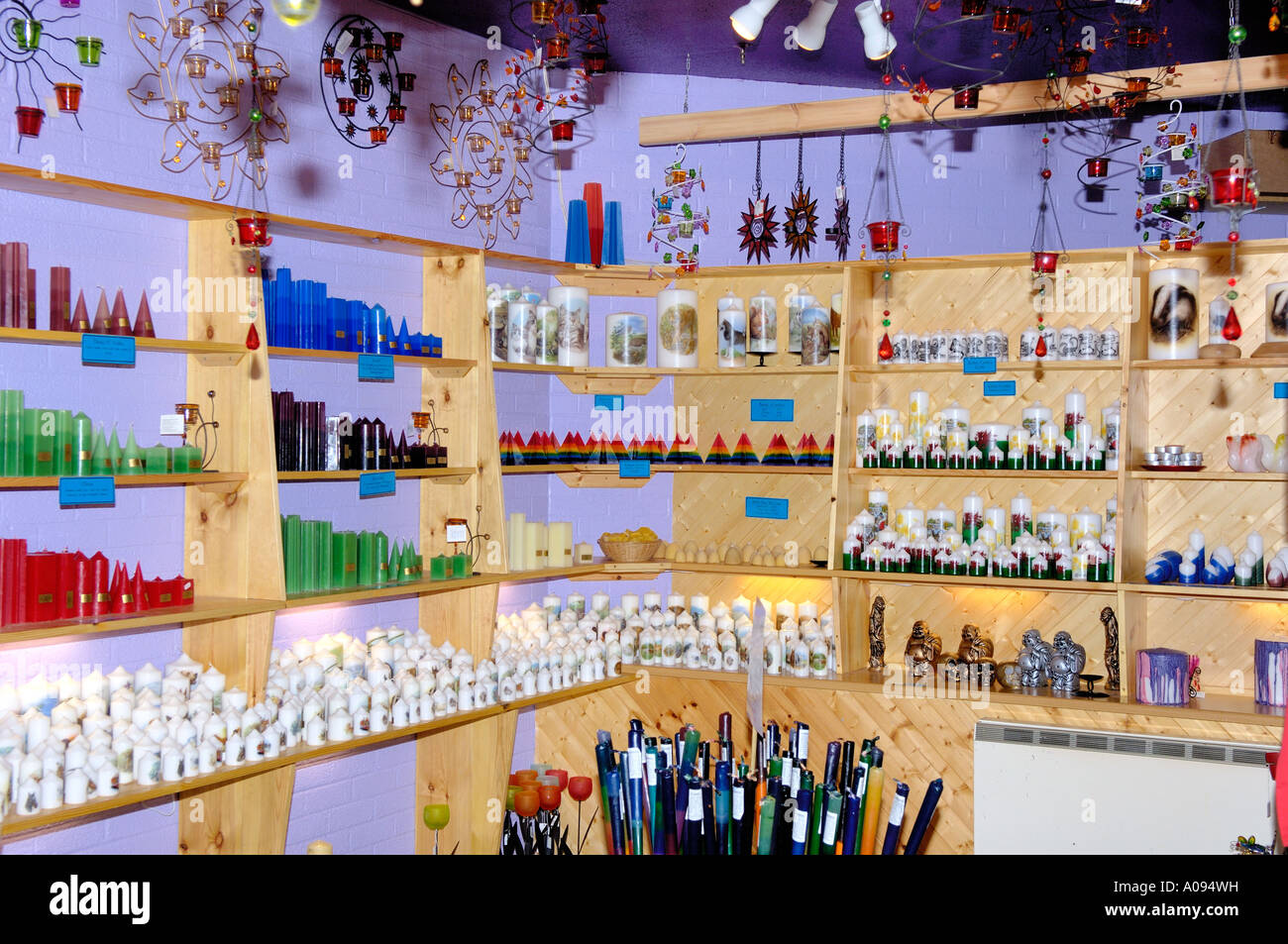 Display Inside the Candle Studio Corris Craft Centre North West Wales ...