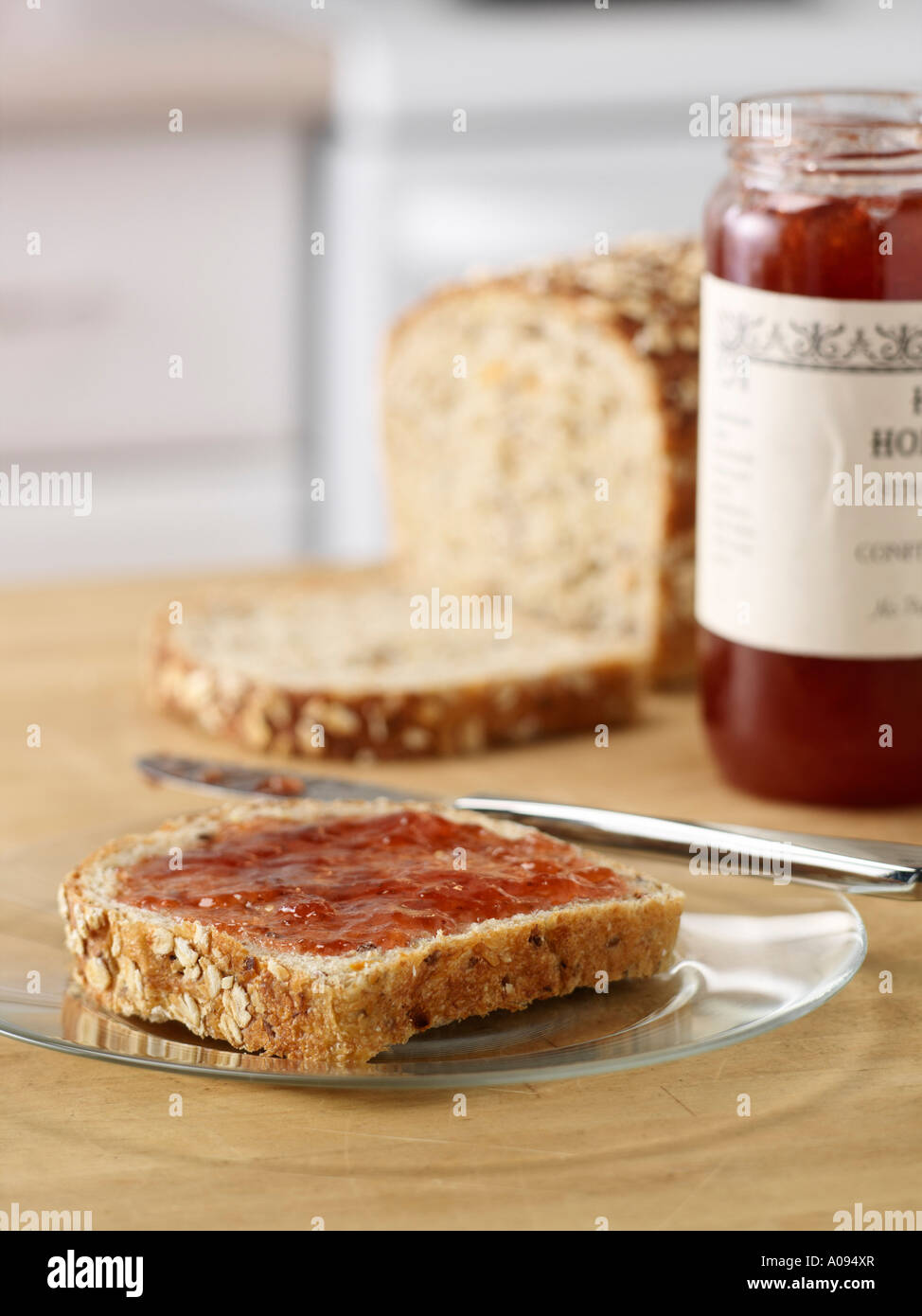 Bread and Jam Stock Photo - Alamy