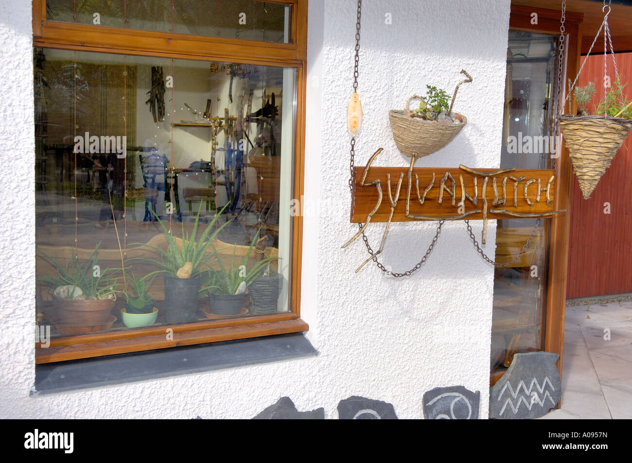 New Woodcrafts Studio Corris Craft Centre North West Wales Stock Photo ...