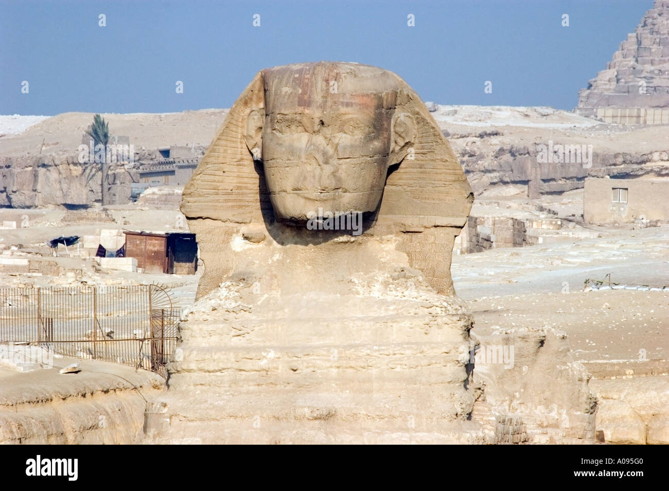 The Sphinx, sits infront of the Pyramids at Giza, Cairo, Egypt Stock ...
