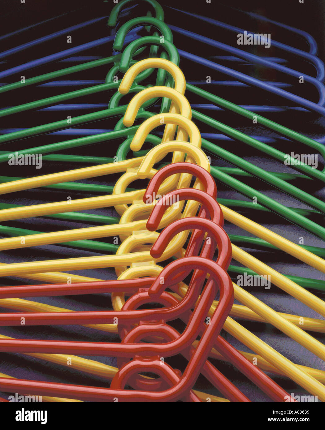 Multicolored Clothes Hangers Stock Photo - Alamy