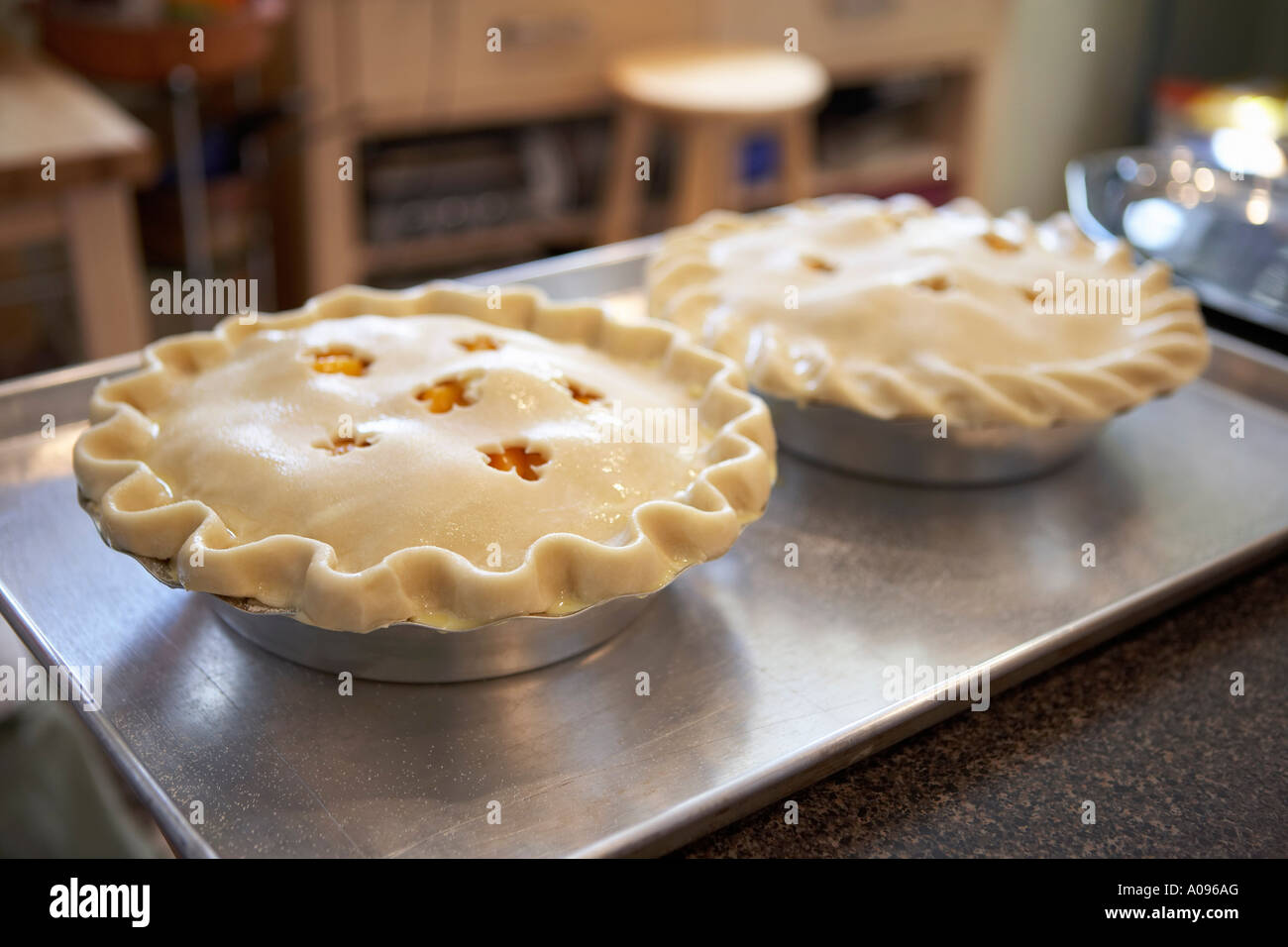 Preparation homemade peach pie hi-res stock photography and images - Alamy