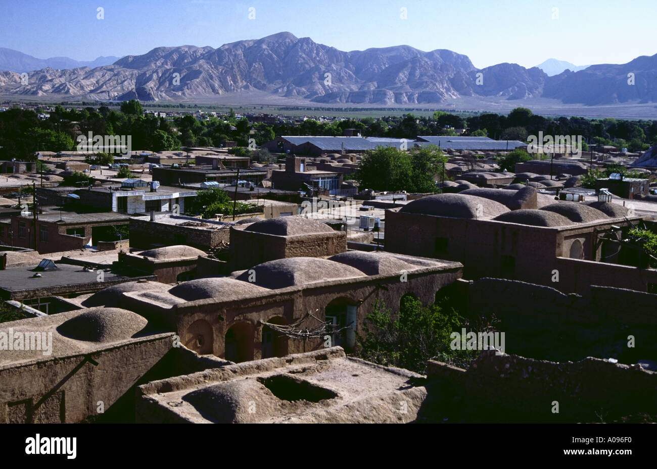 Iran Kerman view from the castle to city and mountains Stock Photo - Alamy