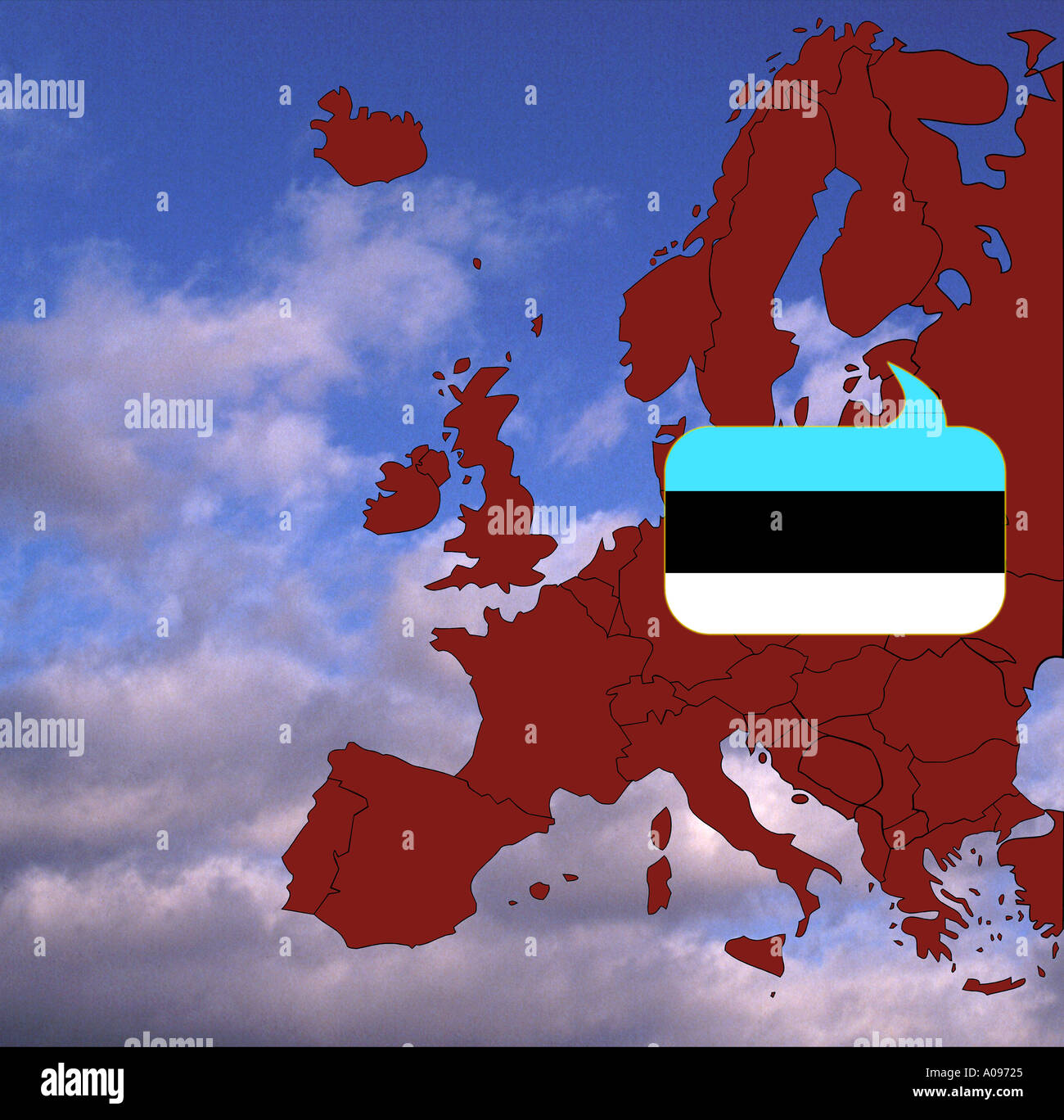 Estonia europe map hi-res stock photography and images - Alamy