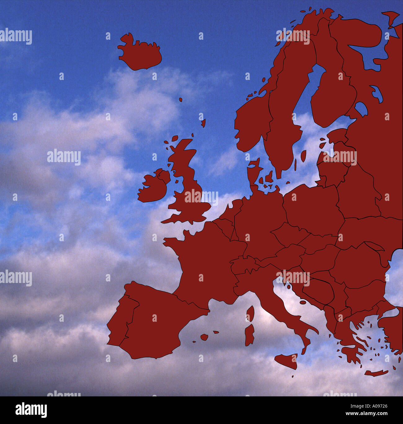 Map of Europe Stock Photo - Alamy
