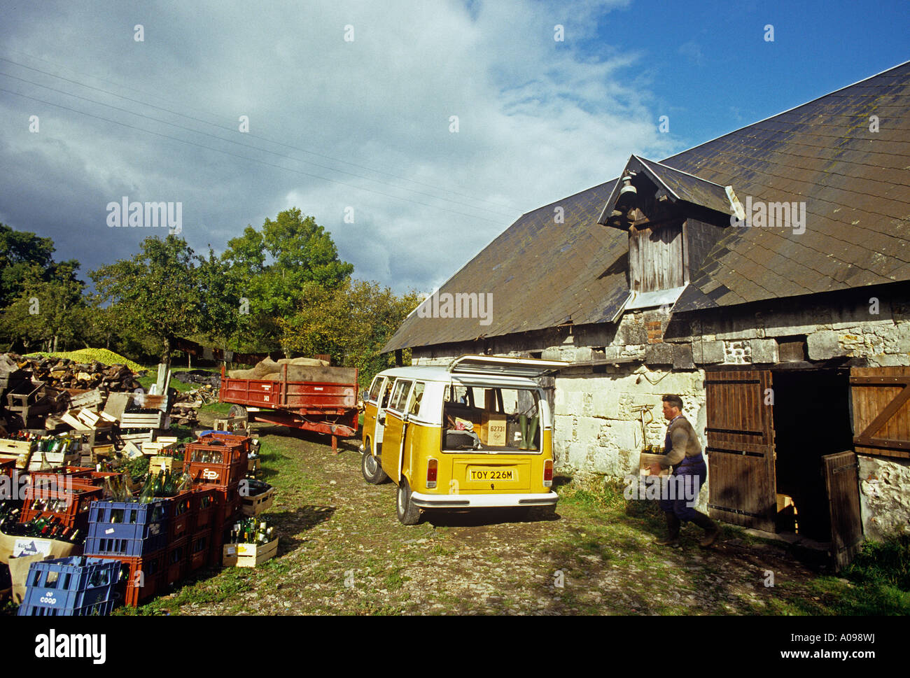 Traditional Normandy fermented cider Stock Photo - Alamy