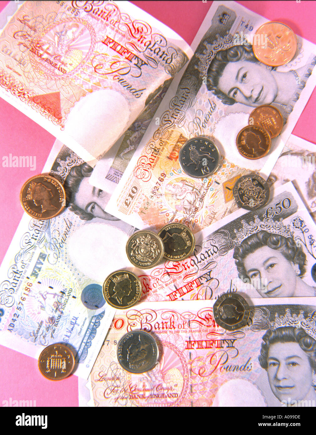 Display of UK currency Stock Photo - Alamy