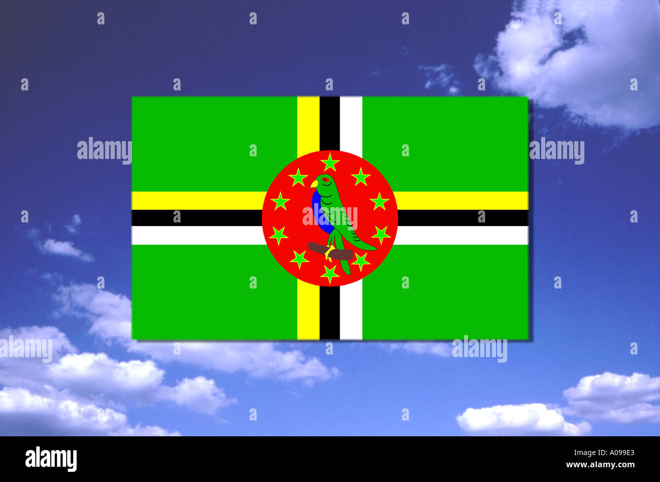 Flag of Dominica Central America Island Stock Photo - Alamy