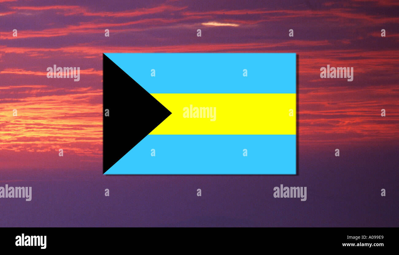 Flag of Bahamas Stock Photo - Alamy