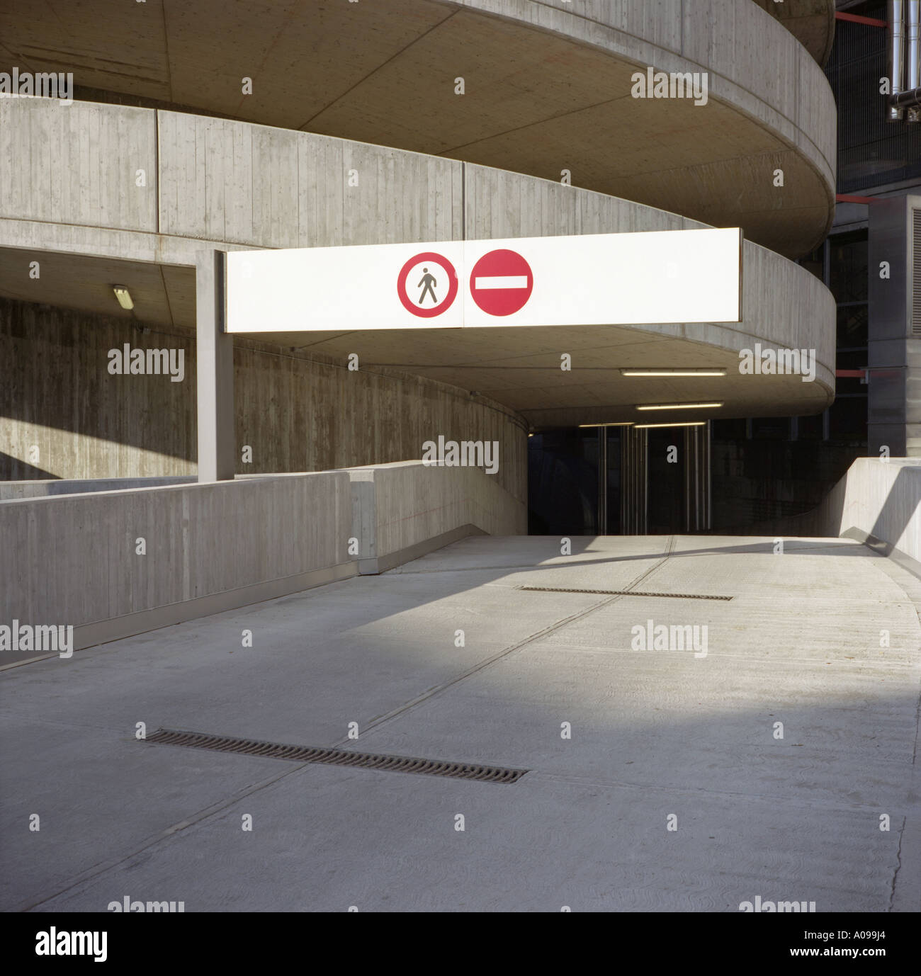 Spiral car park entrance hi-res stock photography and images - Alamy
