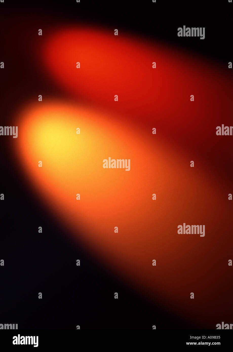Light effect with red and yellow spotlights Stock Photo - Alamy