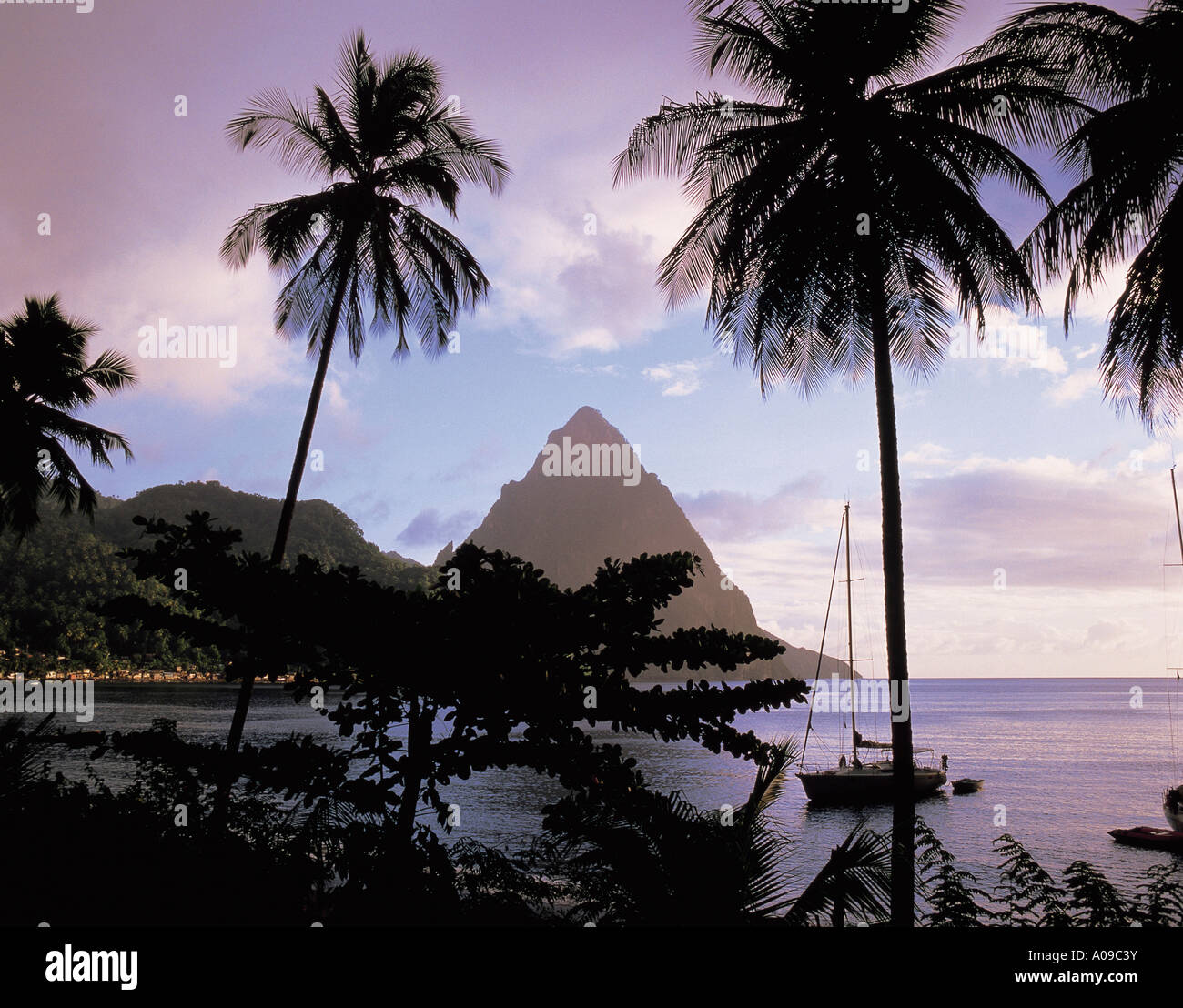 Pitons st lucia from boat hi-res stock photography and images - Alamy