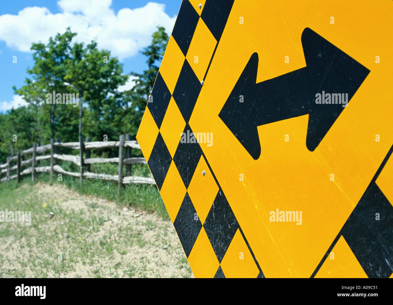 American wooden sign posts hi-res stock photography and images - Alamy