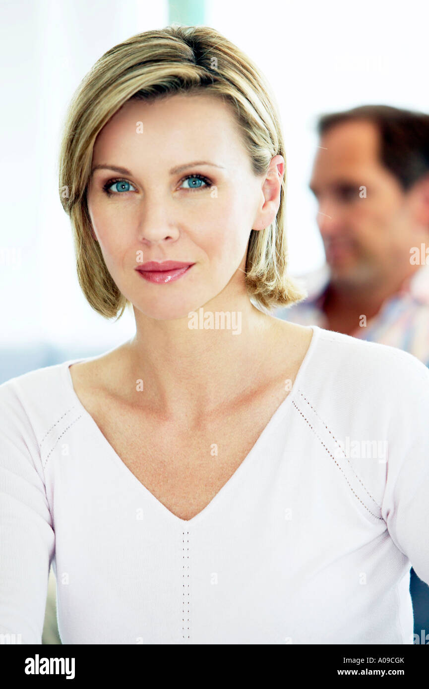 couple portrait, woman in front Stock Photo - Alamy