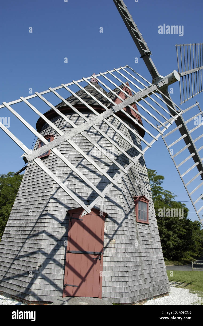 A wide angle view of Eastham Windmill on Cape Cod in Massachusetts ...