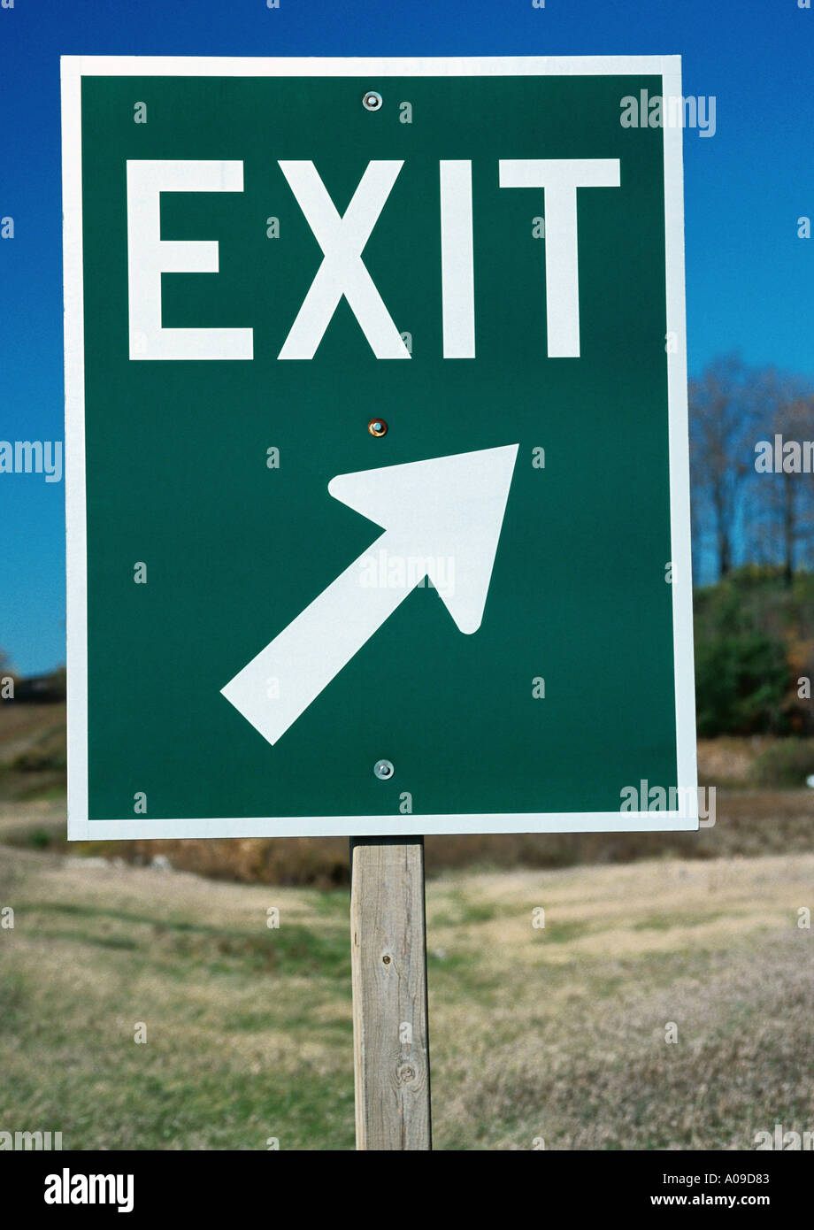 Green Highway Exit Sign