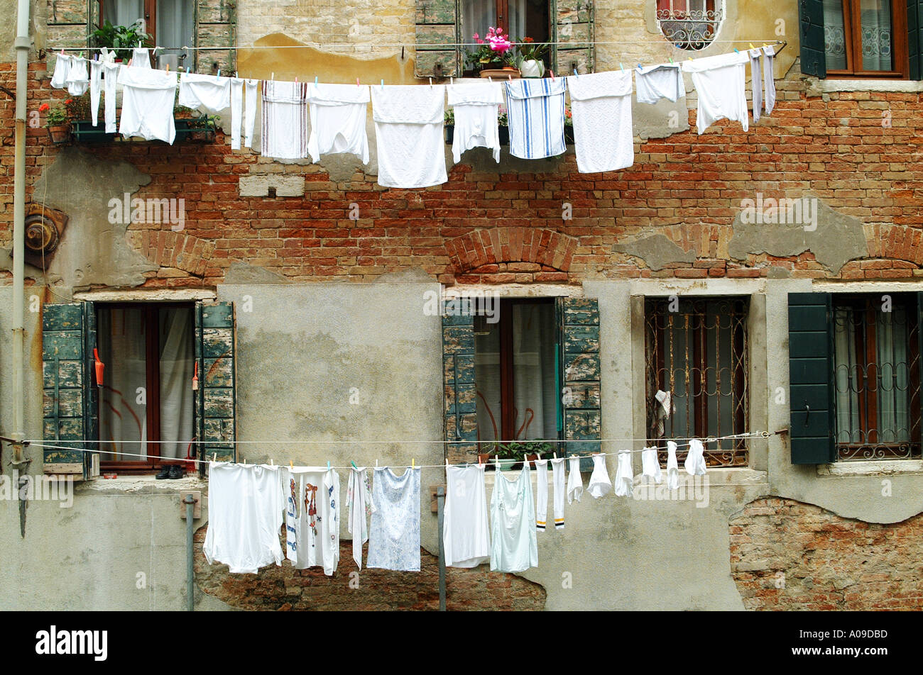 washing line in Venice Stock Photo - Alamy