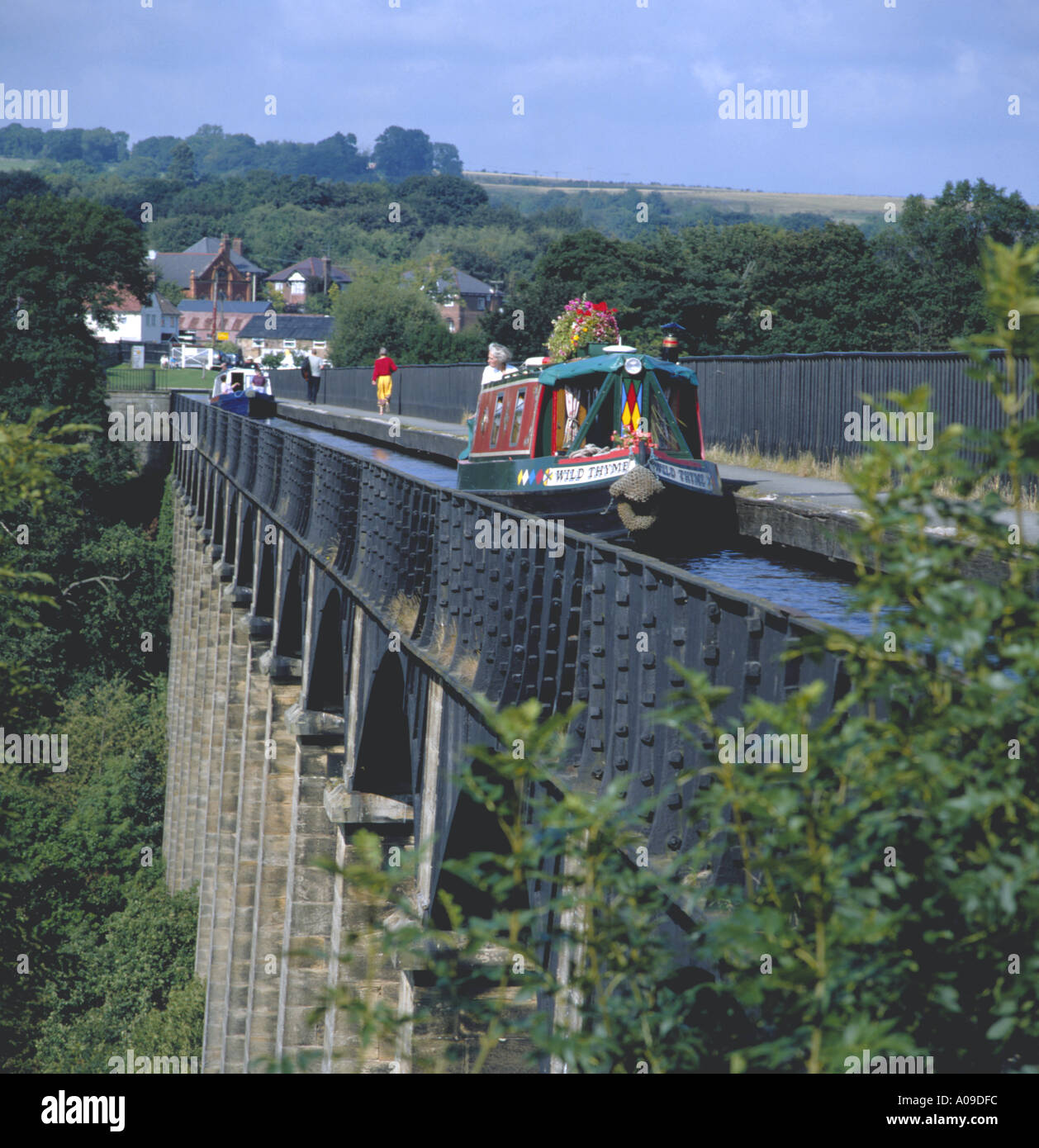 Pontcysyllte Aqueduct on Shropshire Union Canal, Clwyd, Wales, UK Stock ...