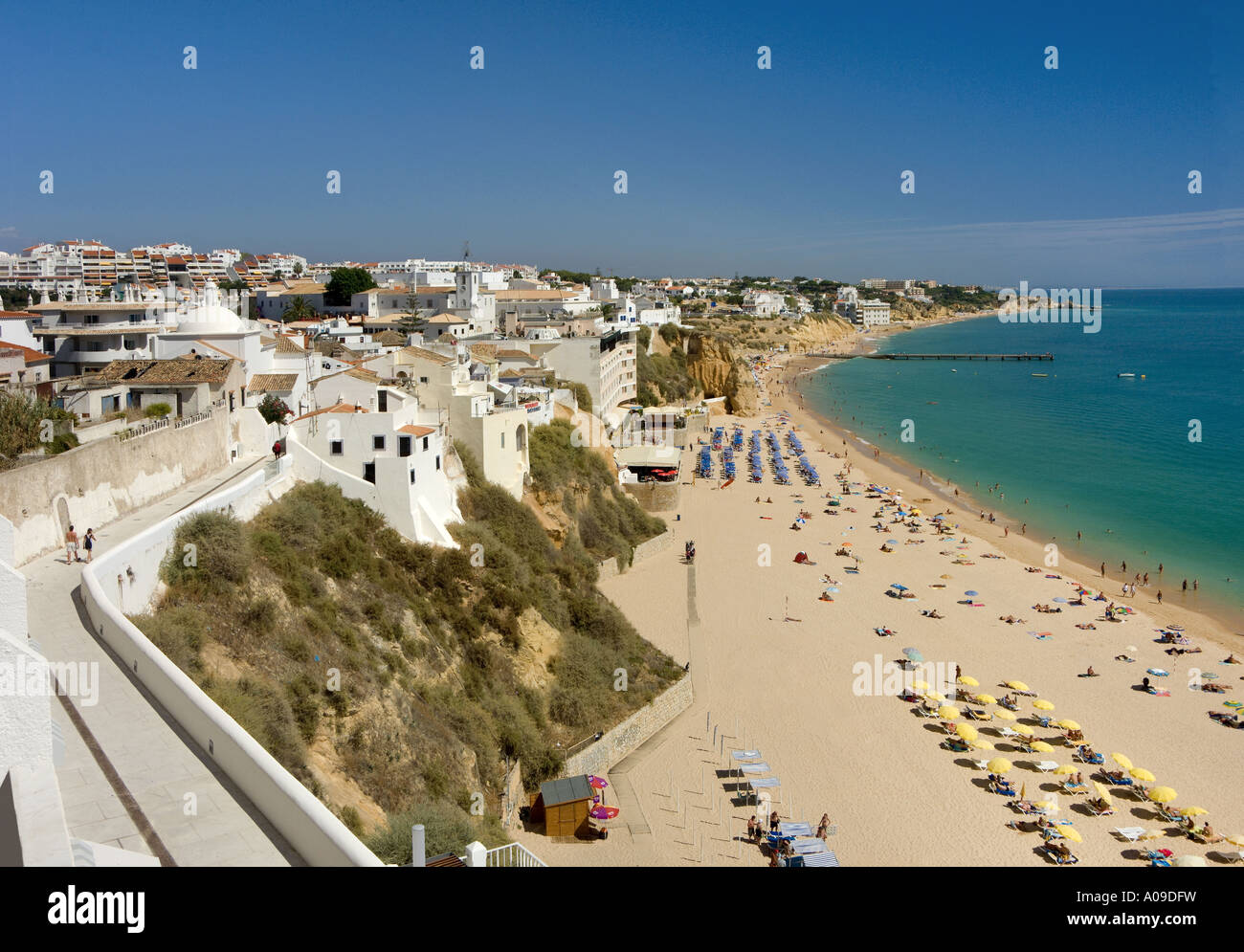Portugal the Algarve, Albufeira town and beach Stock Photo - Alamy