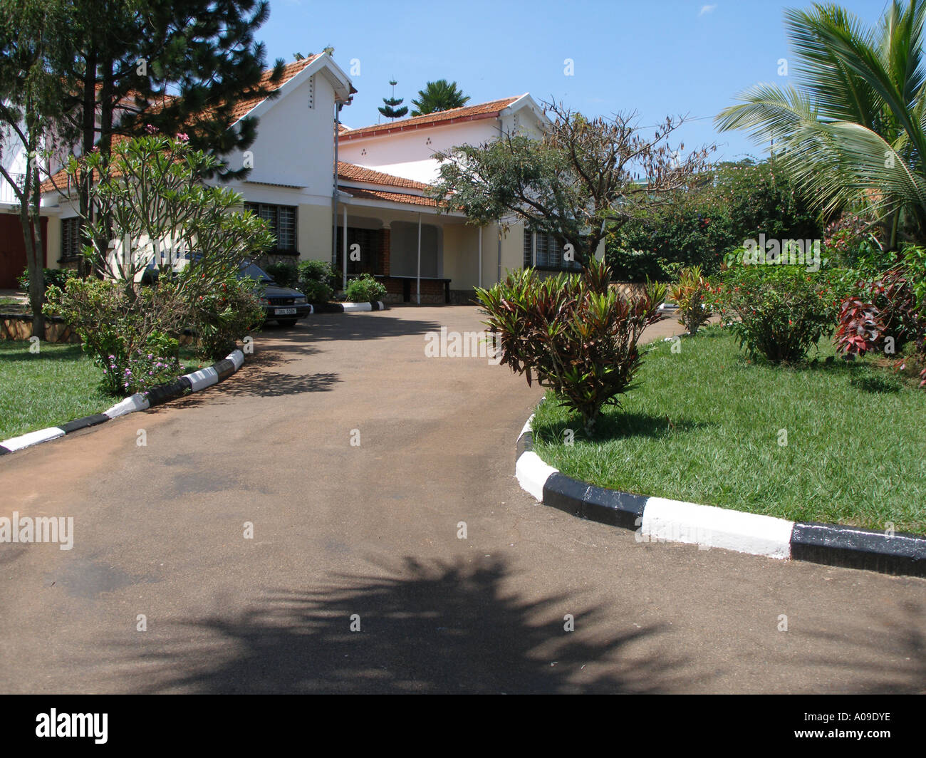 Suburban house and driveway, Kampala, Uganda Stock Photo - Alamy