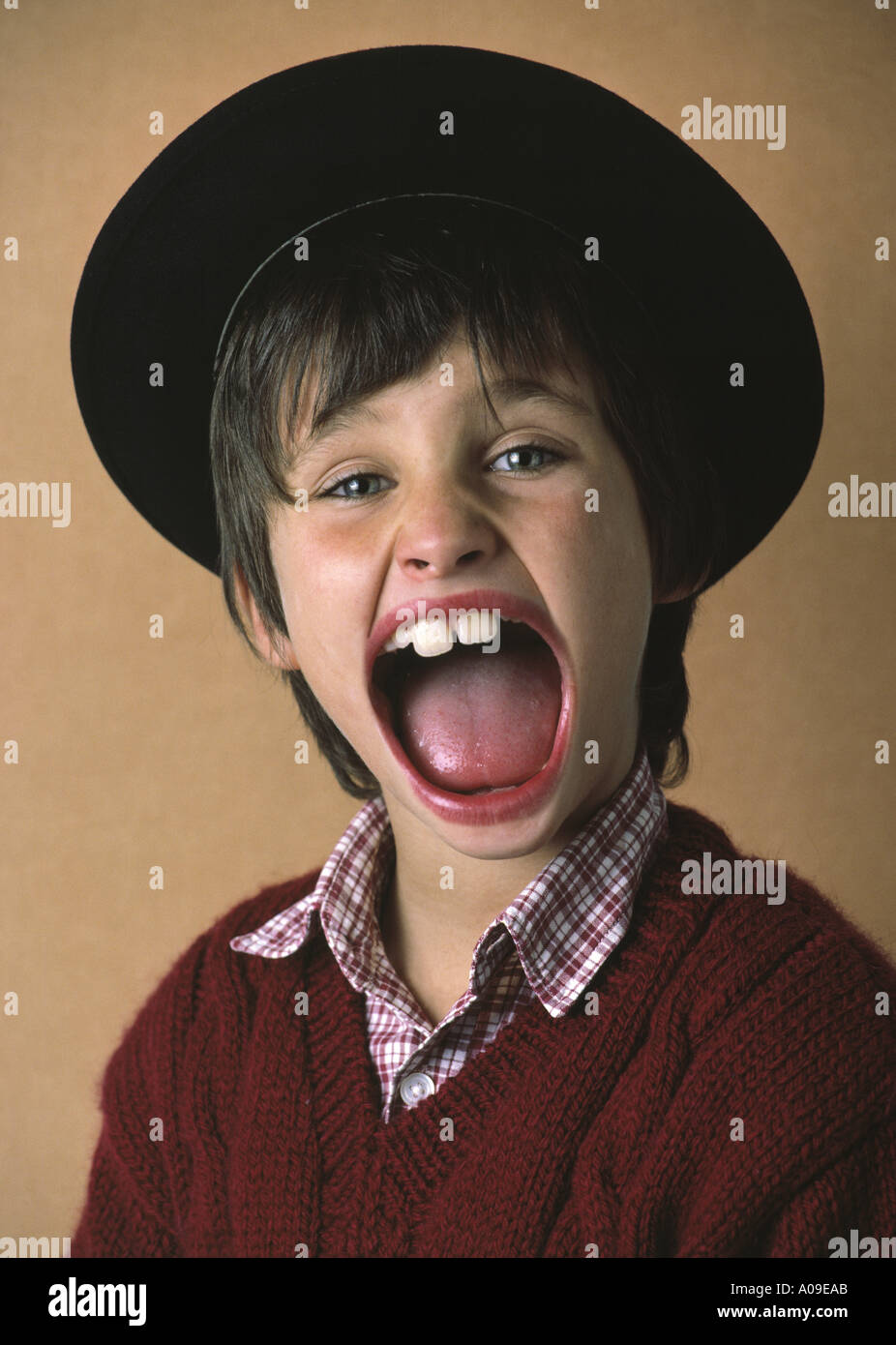 Boy Making Faces Stock Photo - Alamy