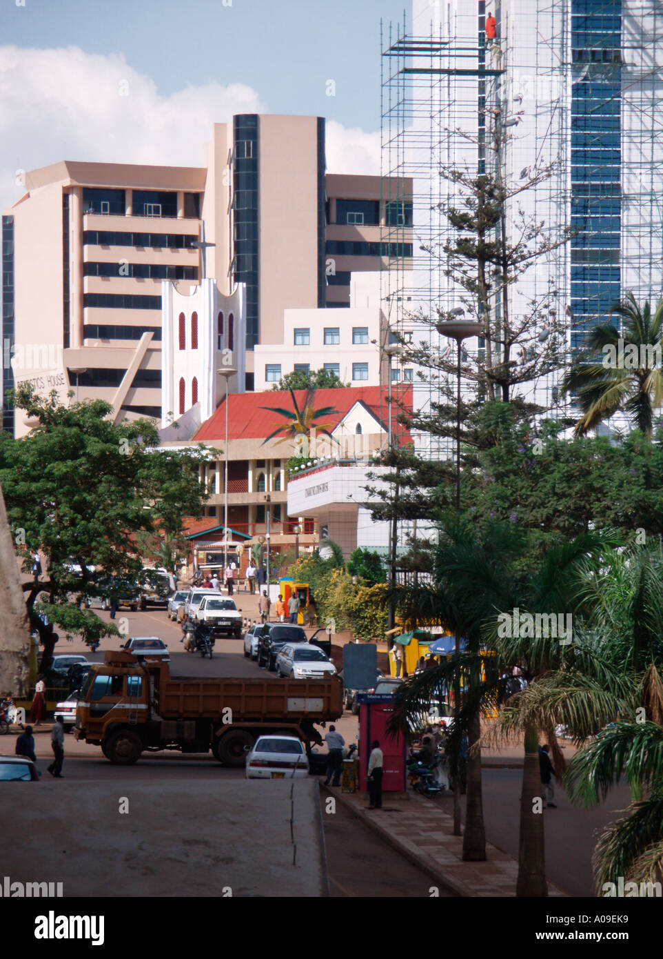 View of a street in Kampala Stock Photo - Alamy