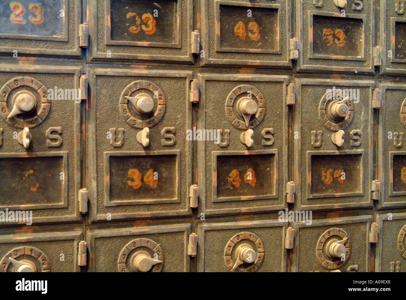 Old US Post Office boxes with combinations in the Eureka Sentinel ...