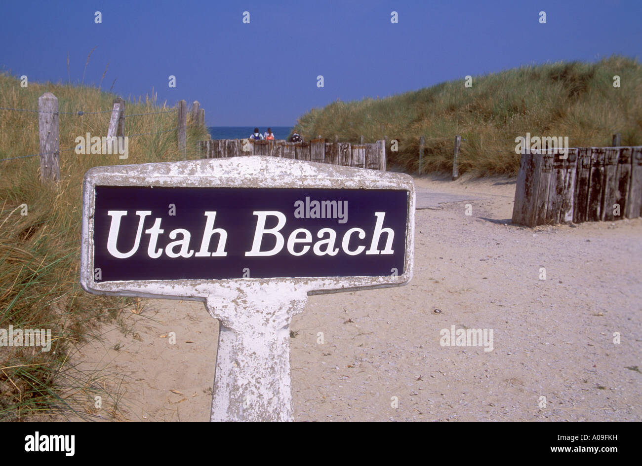 Utah Beach, One of the D-Day landing beaches on the Normandy coast ...