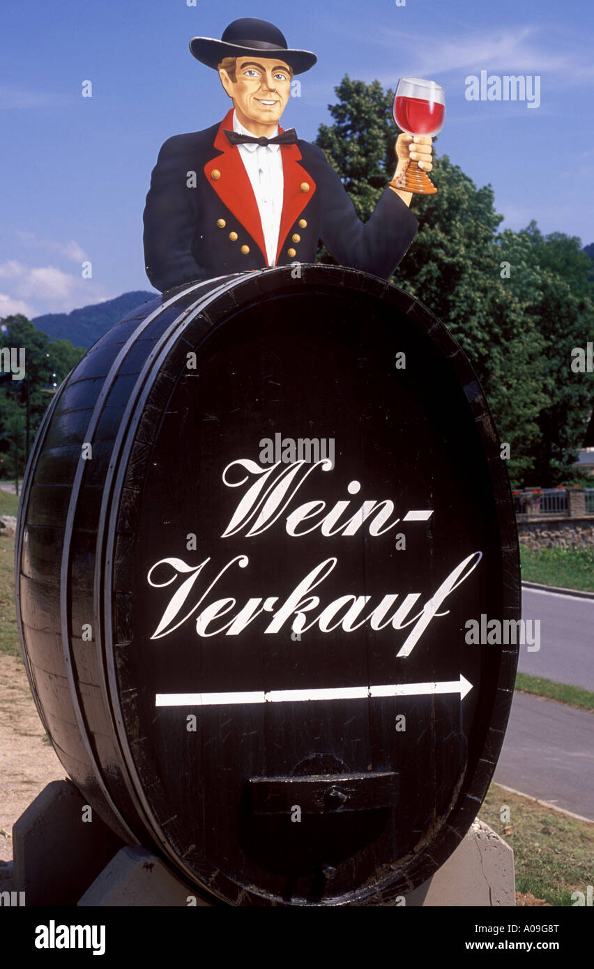A Black Forest wine sign Stock Photo - Alamy