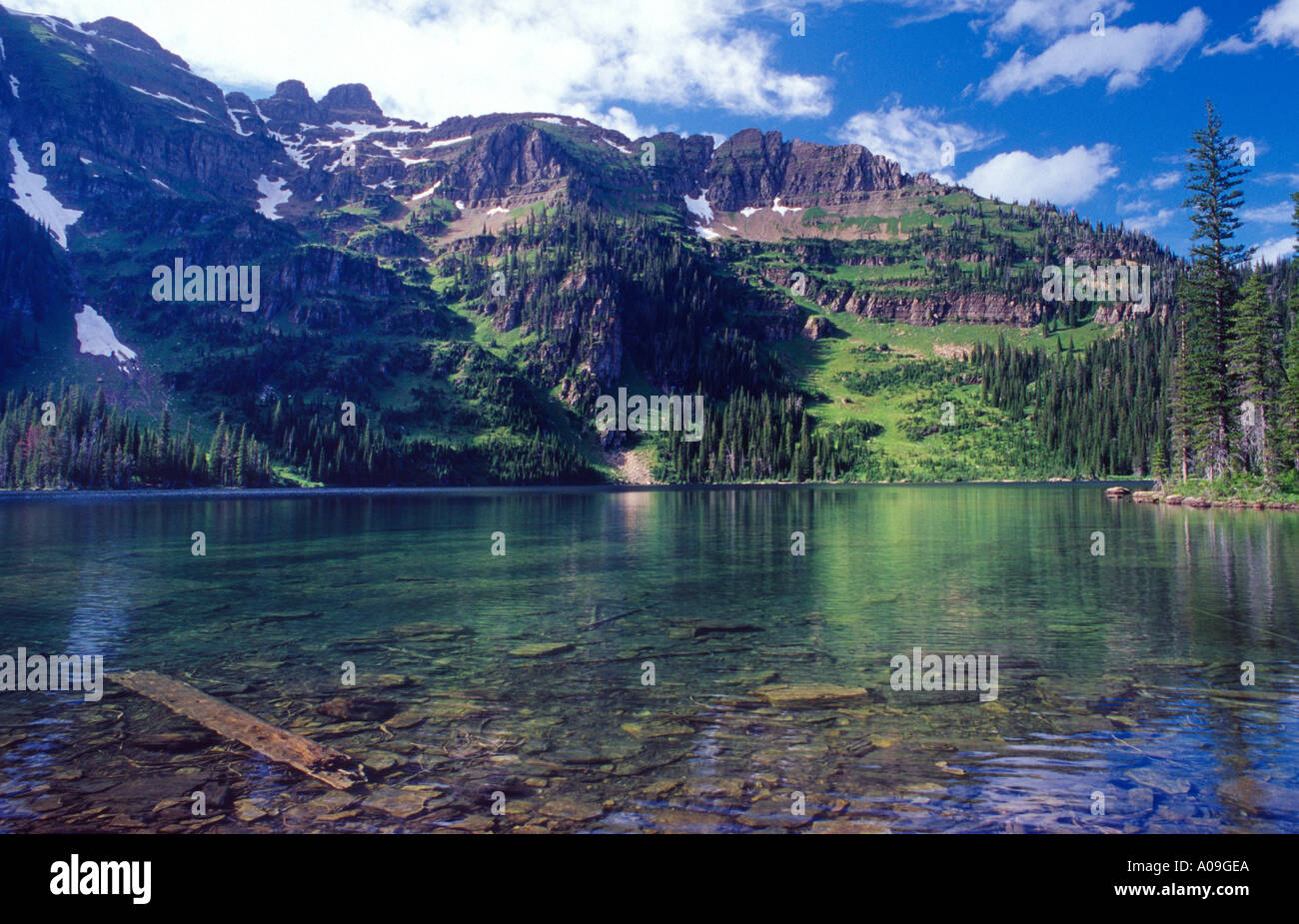 Summit Lake, Mission Mountains Tribal Wilderness, Montana, USA Stock ...