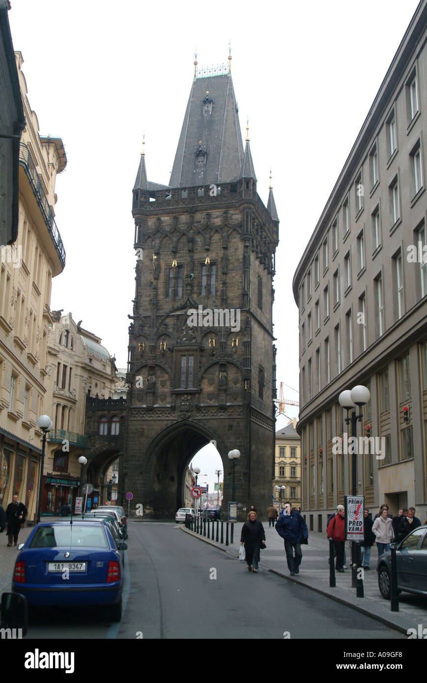 Powder Tower Old Town Prague Czech Republic Stock Photo - Alamy