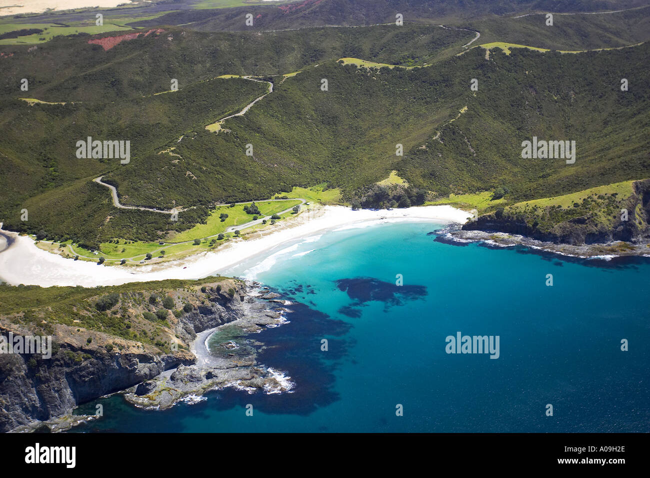 Tapotupotu Bay near Cape Reinga Far North Northland New Zealand aerial ...