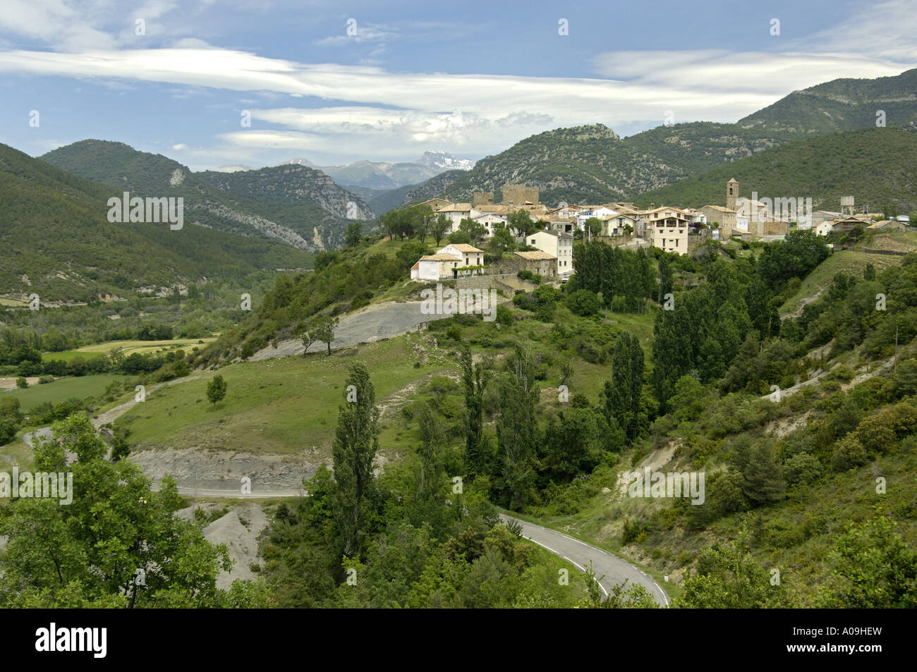 Binies, village at the Anso valley, Spain, Pyrenaeen, Anso-Tal, Binies ...
