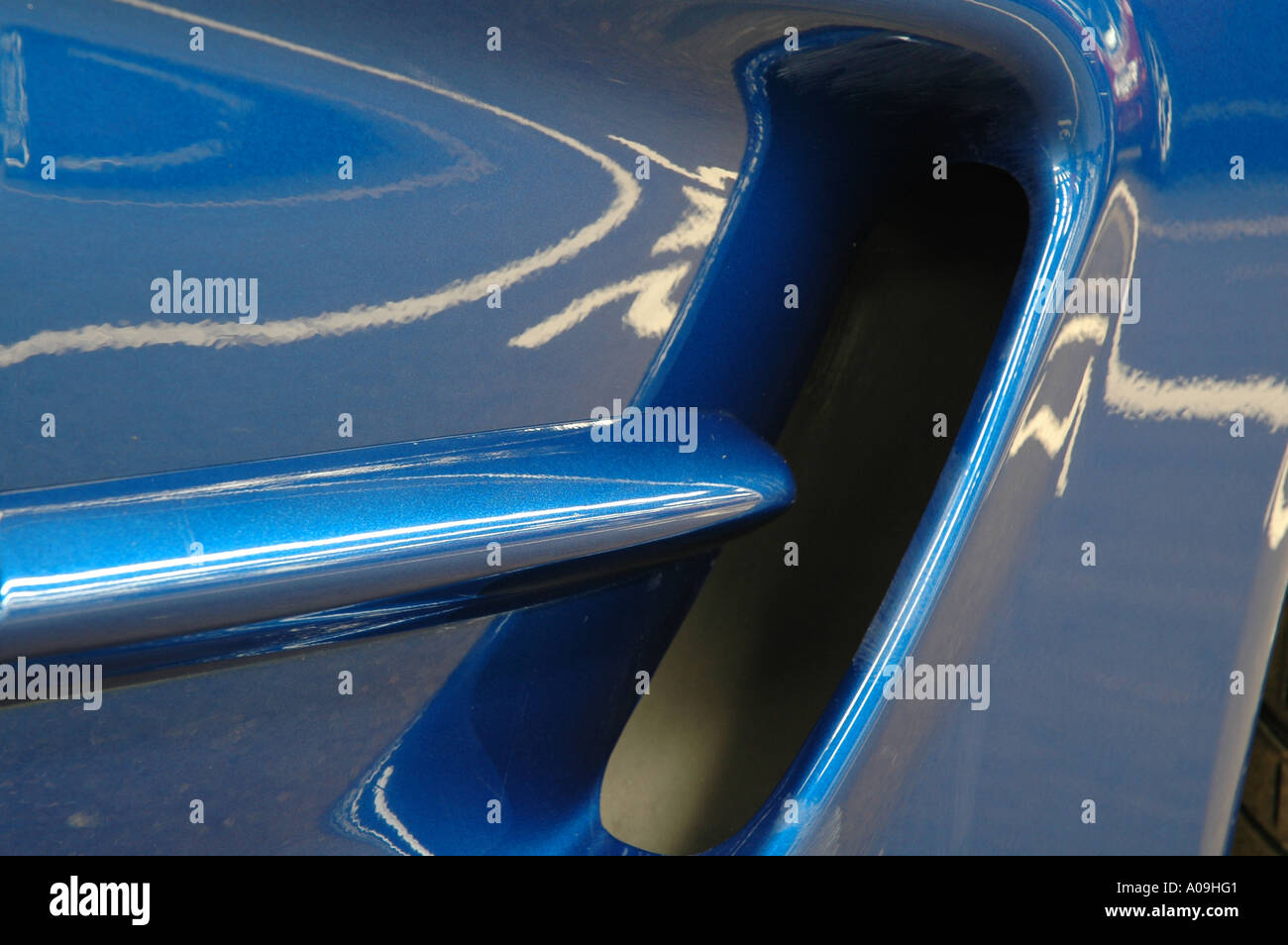blue car side view 2 Stock Photo - Alamy