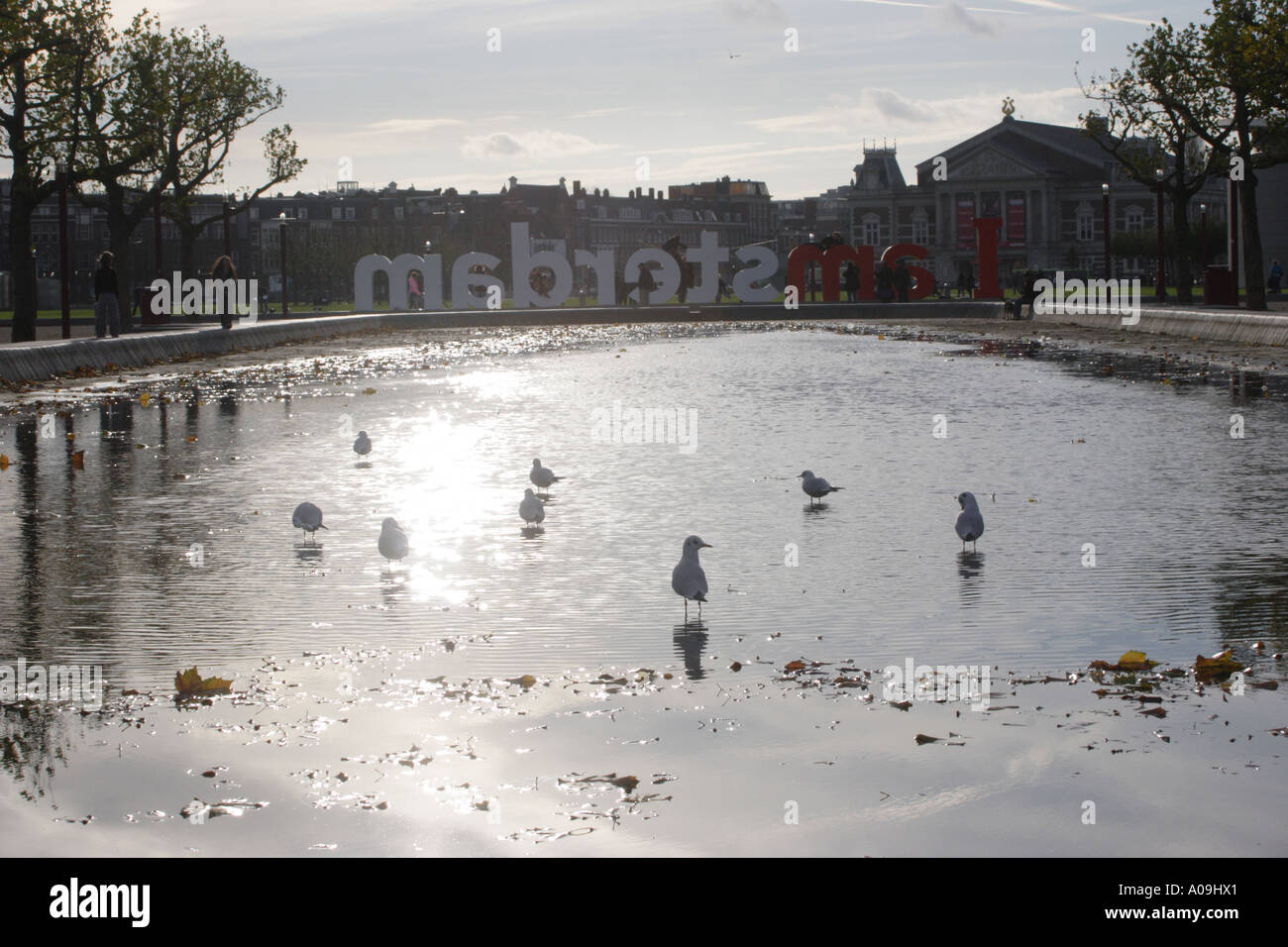 I amsterdam marketing logo at Museumplein, Amsterdam Stock Photo - Alamy